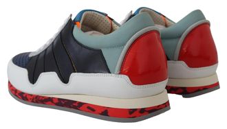 Dolce & Gabbana Mens Multicolor Leather Sport Low Top Sneakers