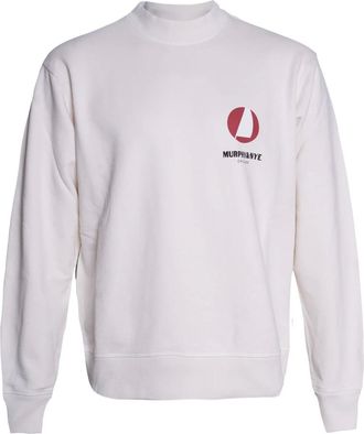 Murphy & Nye Homme, Sweatshirts et sweats &agrave; capuche, Blanc, Taille: M SweaT-shirt ras du cou
