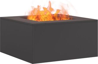 vidaXL Feuerstelle Quadratisch Schwarz 60x60x30 cm Stahl vidaXL100313