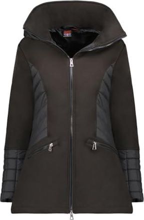 Geographical Norway Tadame Lady Veste Softshell Capuche Femme Impermeable Outdoor - Blouson Coupe Vent Resistant - Activites En Exterieur Randonnee Ski Automne Hiver Prin