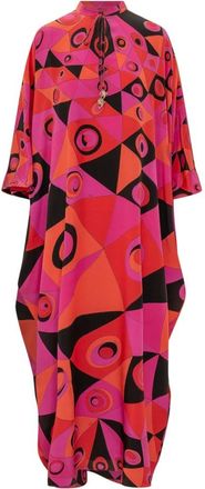 Pucci Femme, Robes, Rose, Taille: 38 FR Kaftan Imprim&eacute; Occhi