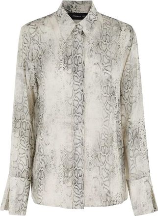 Federica Tosi Femme, Blouses et Chemises, Multicolore, Taille: 34 FR Classic georgette python print shirt