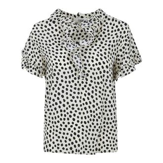 Chlo&eacute; Femme, Blouses et Chemises, Multicolore, Taille: 36 FR Haut &agrave; volants &agrave; manches courtes