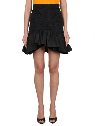Patou Flounced Mini Skirt - Black