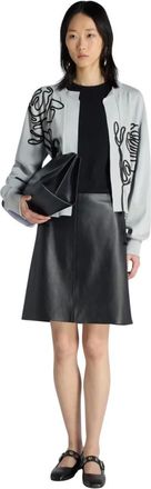 Liviana Conti Femme, Pulls, Gris, Taille: 42 FR Bomber Cardigan