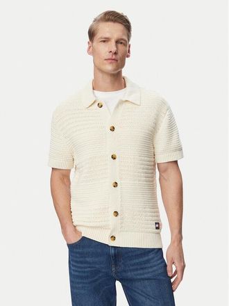 Tommy Jeans Hemd Crochet DM0DM23373 Hellbeige Regular Fit