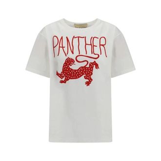 Valentino Baumwoll-T-Shirt mit Rundhalsausschnitt - - Tops - Damen - Wei&szlig; - M