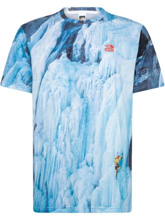 SUPREME x The North Face t-shirt Climb - Bleu
