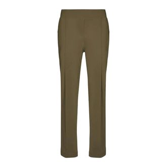 Elena Miro Femme, Pantalons, Vert, Taille: 38 FR Straight Pantalons