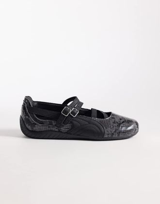 Puma Speedcat - Ballerines effet peau de serpent - Noir