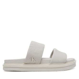 Calvin Klein Jeans Pantoletten Calvin Klein Jeans Flat Molded Dbl Bar Sandal Cv YM0YM01222 Grau