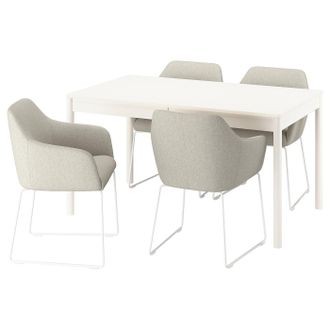 IKEA TONSTAD / TOSSBERG Tisch und 4 St&uuml;hle