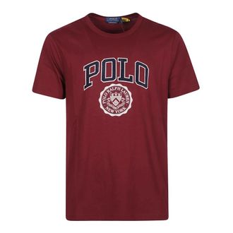 Polo Ralph Lauren T-shirt col rond coupe classique - Homme - Tops - Rouge - Taille: M