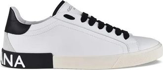 Dolce & Gabbana Low-Top Sneaker - Portofino Sneakers - Gr. 40,5 (EU) - in Wei&szlig; - f&uuml;r Damen