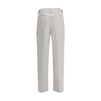 Fendi Mens Silver Cotton Cargo Pants