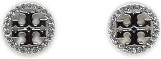 Tory Burch Femme, Accessoires, Gris, Taille: ONE Size Miller Pav&eacute; Stud Earrings