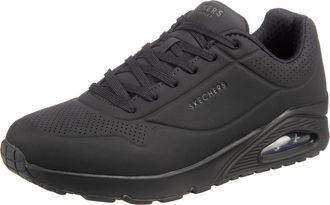 Skechers Herren UNO Stand ON AIR Sneaker, Black Durabuck/Trim, 48.5 EU