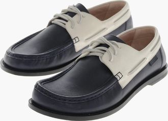 Loewe Zweifarbige Schn&uuml;rschuhe aus Leder Loewe