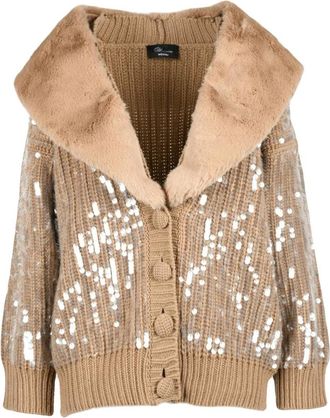 Blumarine Damen, Strickwaren, Braun, XSGröße