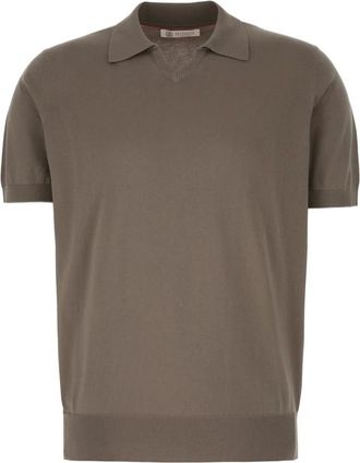 Brunello Cucinelli Homme, Pulls, Brun, Taille: L M29800145 V-neck Tricots