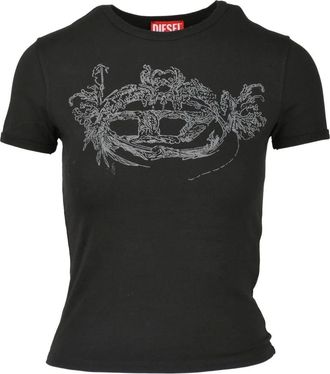 Diesel Femme, Tops, Noir, Taille: 36 FR T-shirt court