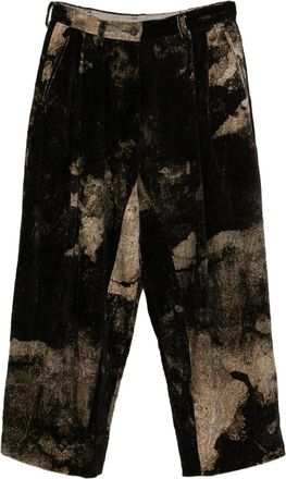 Ziggy Chen pantalon à imprimé en all over - Noir