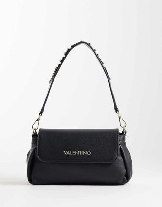 Valentino Dea Re - Mini-Schultertasche in Schwarz mit Umh&auml;ngeriemen