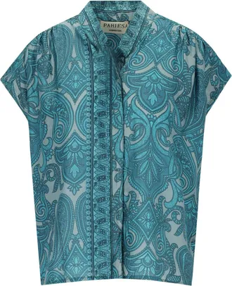 Pahiesa CHEMISE IMPRIM&Eacute;E BLEU CLAIRE PAHIESA FORMENTERA