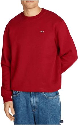 Tommy Jeans Homme, Sweatshirts et sweats &agrave; capuche, Rouge, Taille: 3XL SweaT-shirt ML logo
