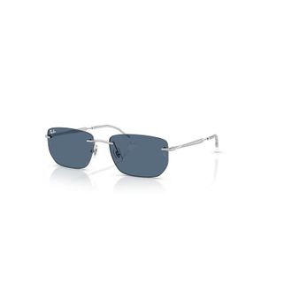 Ray-Ban Rb3768 Sonnenbrillen Silber Fassung Blau Glas 56-17