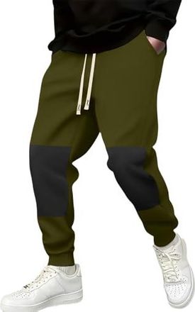 Generic Pantalon de jogging pour homme, coupe droite, taille &eacute;lastique pour lentra&icirc;nement et la gym, les sorties, pantalon l&eacute;ger et respirant, Vert, XXL