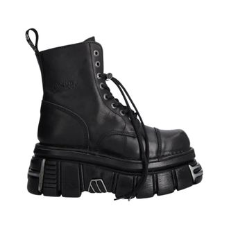 New Rock Ankle Boots - - Shoes - Damen - Schwarzk - 40 EU