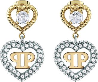 Philipp Plein Ohrringe - Ohrringe Plein Rocked Heart - Gr. unisize - in Gold - f&uuml;r Damen