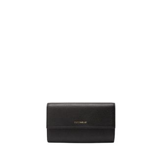 Coccinelle Metallic Large Wallet - - Accessories - Damen - Schwarzk - ONE SIZE
