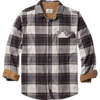 Legendary Whitetails Herren Buck Camp Flanell Langarm Plaid Button Down Freizeithemd Cordb&uuml;ndchen, Huntsman Charcoal Plaid, Mittel