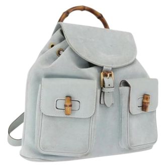 Gucci Pre-owned Vintage Suede Backpack - - Pre-owned - Damen - Blau - ONE SIZE