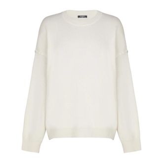 Balmain SweaT-shirt en cachemire &eacute;coresponsable - Homme - Pulls - Blanc - Taille: XS