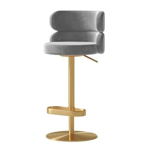 Generic Barhocker, St&uuml;hle, drehbarer, h&ouml;henverstellbarer Barhocker mit R&uuml;ckenlehne, Esszimmerstuhl, Aufstehsessel, Barhocker f&uuml;r Zuhause/H&ouml;he 58-83 cm