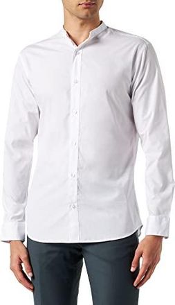 Jack & Jones JJJOE Shirt LS Plain Mao Chemise, Blanc, XXL Femmes