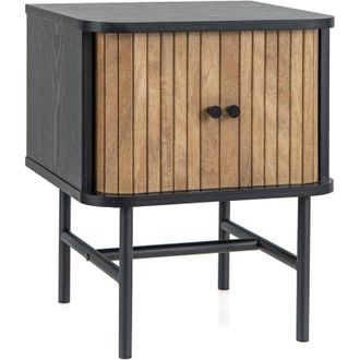 Costway Nachttisch mit Schiebet&uuml;ren, Nachtschrank mit Stauraum, Beistelltisch mit Metallbeinen, Nachtkonsole, Sofatisch f&uuml;r Wohnzimmer, Schlafzimmer