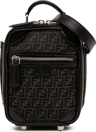 Fendi Hobo Bags - Mini Zucchino Recycled Jacquard Trolley Satchel - Gr. unisize - in Schwarz - für Damen