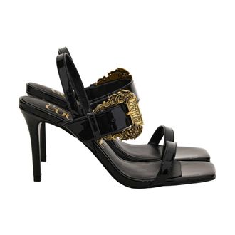 Versace Jeans Couture 85mm Barocco-Schnalle Sandalen - - Shoes - Damen - Schwarzk - 35 EU