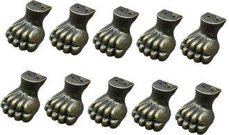 OSALADI 10 Stück Teiliges Möbelbeine aus Zinklegierung Vintage Möbelfüße für Holzkisten Dekorative Eckfüße für Möbel Schutz und Retro Design für Tische und Au