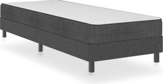 vidaXL Boxspringbett Dunkelgrau Stoff 100x200 cm Vidaxl