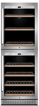 Caso WineChef PRO 126-2D mit App, für 126 Faschen Weinkühlschrank, Edelstahl, 126 liters
