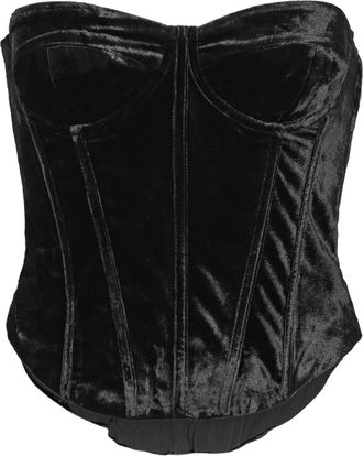 Rotate Bustier aus Samt - Schwarz