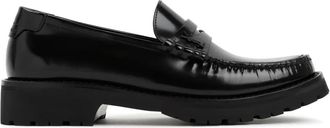 Saint Laurent Black Leather Loafers - Gr. 37 (EU) - in Schwarz