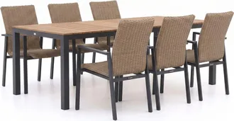 Manifesto Furniture + 10 % Kassenrabatt | Manifesto Villongo/Fidenza 220 cm Gartenm&ouml;bel-Set 7-teilig stapelbar