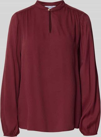 More & More Regular Fit Bluse aus Viskose mit Schl&uuml;sselloch-Ausschnitt