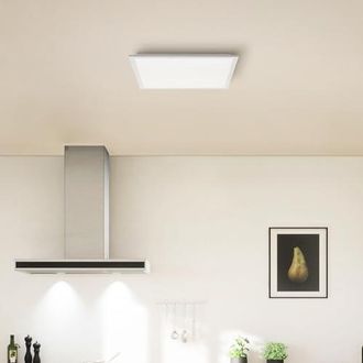 Lightbox Basic LED Aufbaupaneel | 45 x 45 cm | zeitloses Wand- & Deckenpanel mit schwarzem Rahmen & neutralweißer Lichtfarbe (4000 K) | 2800 lm | für jeden Rau